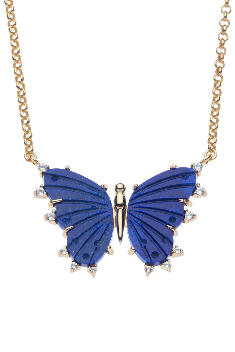 FREEDOM LAPIS BUTTERFLY NECKLACE – Sassanova / Nova Man