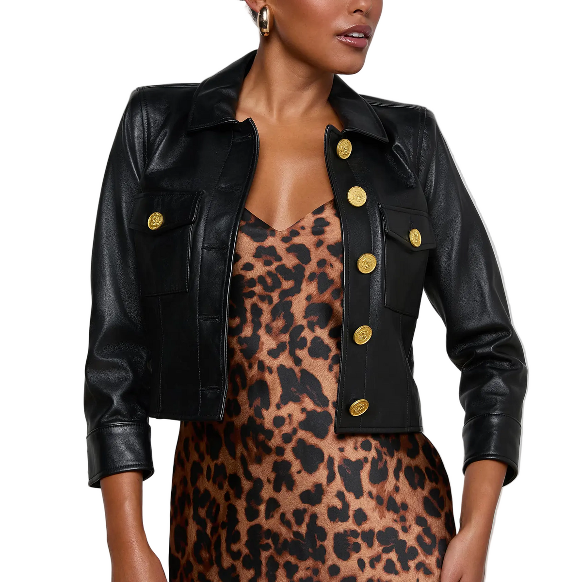 KUMI CROPPED LEATHER JACKET – Sassanova / Nova Man